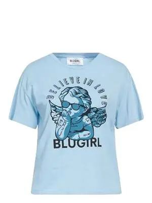 BLUGIRL Printed Cotton T-shirt - Blue