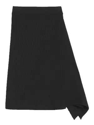Pinko PINKO Asymmetric Knitted Midi Skirt Black