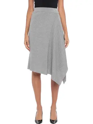 Pinko Asymmetric Knitted Midi Skirt - Grey