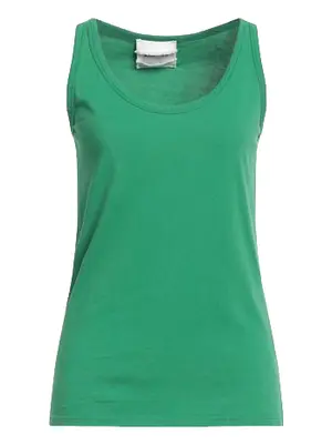 BRAND UNIQUE Cotton Tank Top Green