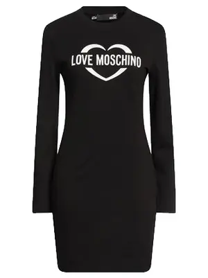 Moschino Cotton-elastane Mini Dress - Grey