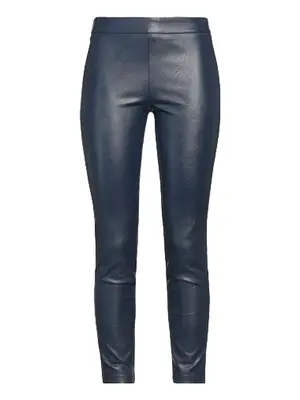 MANILA GRACE Tapered Slim-leg Trousers - Navy
