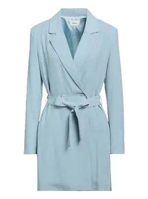 VICOLO Twill Trench Coat - Blue