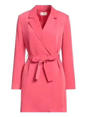 VICOLO Twill Trench Coat Coral