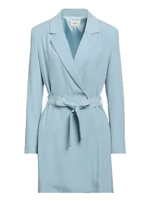 VICOLO Twill Trench Coat Light Blue