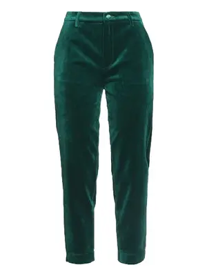VIRNA DRÒ Cotton Tapered Leg Pants Green
