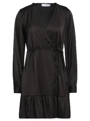 KAOS Mini Wrap Dress - Black