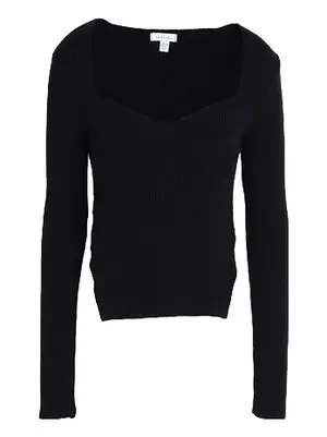 Topshop Knitted Sweater - Black