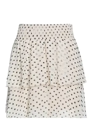 VANESSA SCOTT VANESSA SCOTT Polka-Dot Mini Skirt Ivory