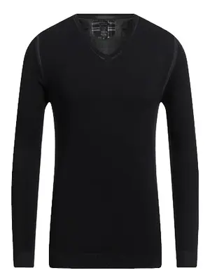 NORTH POLE Knitted V-neck Sweater - Black