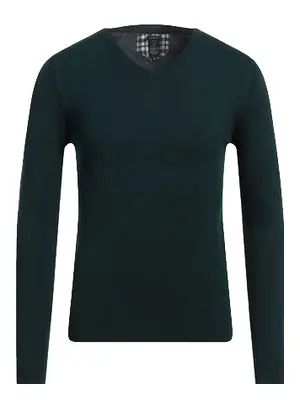 NORTH POLE Knitted V-neck Sweater - Green