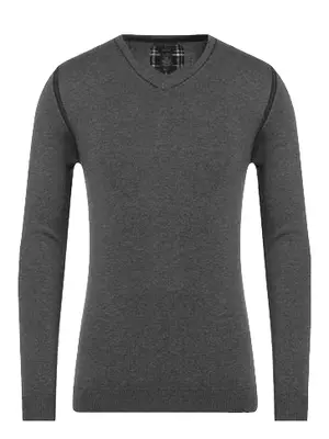 NORTH POLE NORTH POLE Knitted V-neck Sweater Grey