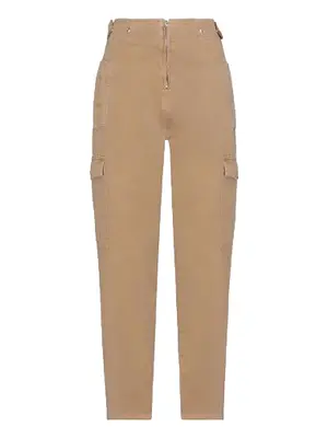TWINSET High Waisted Cargo Pants - Beige