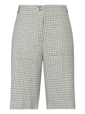 Liviana Conti Houndstooth Bermuda Shorts - Grey