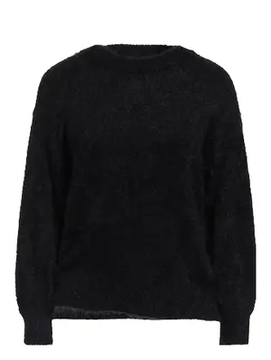 MERCI Knitted Heavy-weight Crewneck Sweater - Black