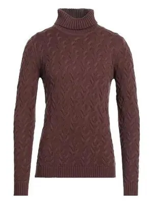 SEINSE Turtleneck Knit Top - Brown