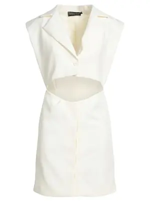 VANESSA SCOTT Mini Shirt Dress - White