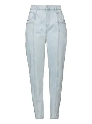 Emporio Armani Tapered Jeans With Crystal Embellishments - Blue