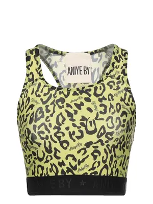 ANIYE BY Leopard Print Sports Top Green