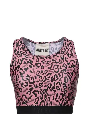 ANIYE BY Leopard Print Sports Top - Pink