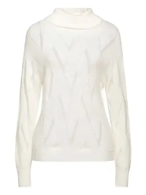 CARACTÈRE Knit Turtleneck Top - White