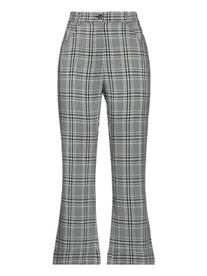 8PM Flared Tartan Flannel Pants - Black