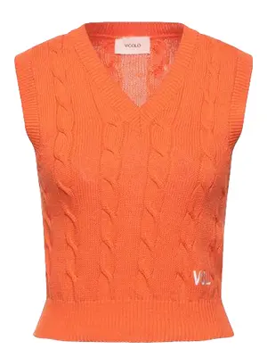VICOLO Knitted Sleeveless Top Orange