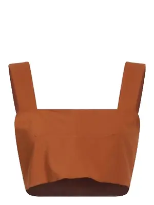 JUCCA Sleeveless Top Brown