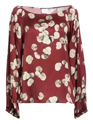 MERCI MERCI Floral Print Top Brown