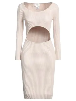 VICOLO Midi Bodycon Dress - Beige