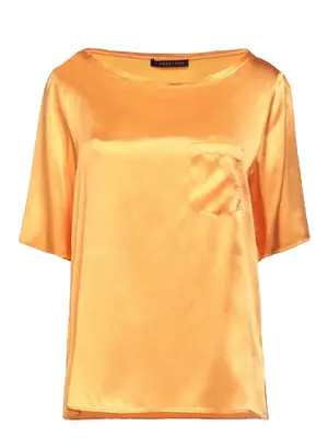 CARACTÈRE CARACTÈRE Mandarin Collar Top Orange