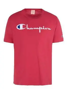 Champion Reverse Weave Crewneck T-shirt Logo T-shirt Size Cotton - Red