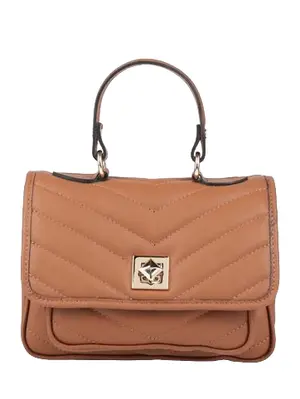 AB ASIA BELLUCCI Leather Flap Bag - Brown