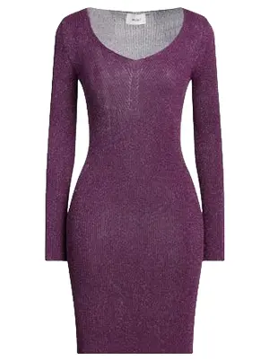 VICOLO Mini Bodycon Knit Dress - Purple