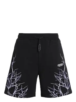 PHOBIA ARCHIVE Embroidered Lightning Bermuda Shorts - Black
