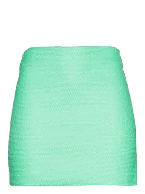 VICOLO Mini Sequined Skirt - Green