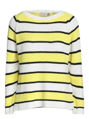 HAVEONE Striped Knit Sweater - Yellow
