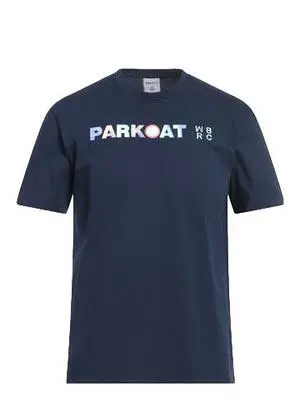 PARKOAT Man T-shirt White Size M Cotton Navy