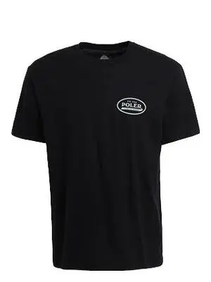 POLER Brand Brand T-shirt Man T-shirt Black Size M Cotton