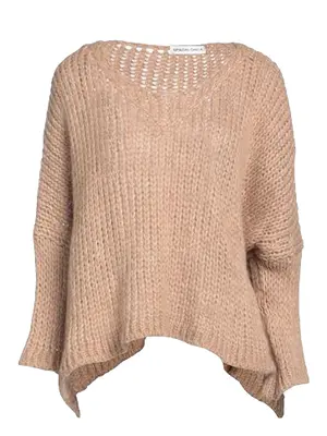 SPADALONGA Knitted Crewneck Sweater - Beige