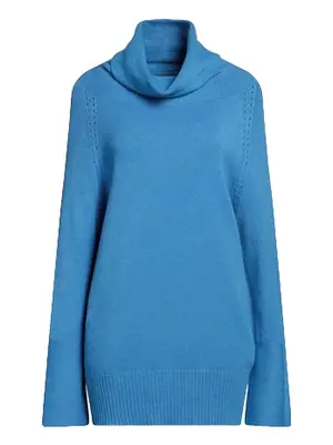 BIANCOGHIACCIO BIANCOGHIACCIO Turtleneck Knit Top Blue