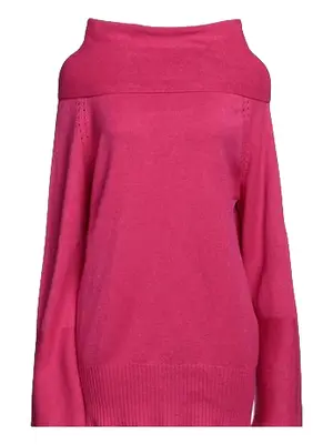 BIANCOGHIACCIO BIANCOGHIACCIO Turtleneck Knit Top Magenta