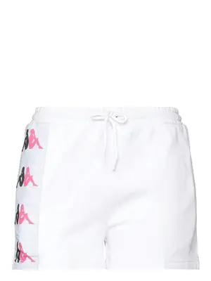 Kappa Cotton-blend Fleece Shorts - White