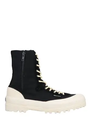 Superga Ankle Combat Boots - Black