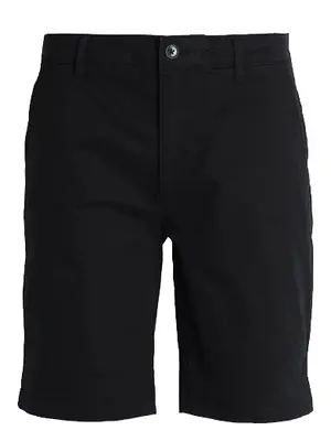 Topman Mid-rise Gabardine Chinos Shorts - Black