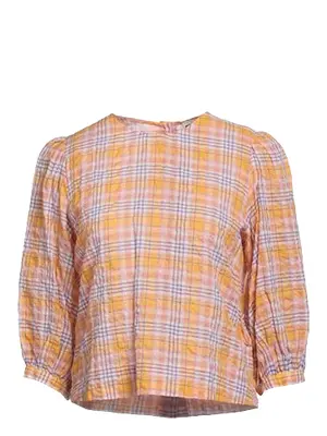 Bimba Y Lola Checked Weave Top - Mandarin