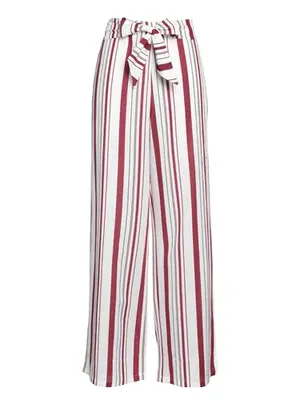 DIANA GALLESI Striped Wide Leg Pants - White