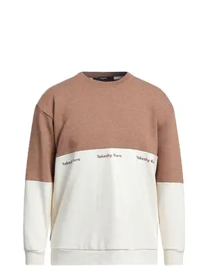 TAKESHY KUROSAWA Cotton-blend Two-tone Sweatshirt - Beige