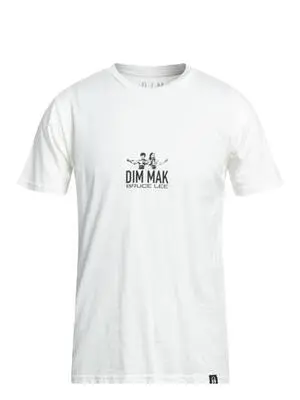 DIM MAK Man T-shirt White Size S Cotton