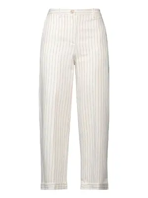 ALESSIA SANTI Straight-leg Pinstriped Trousers - White
